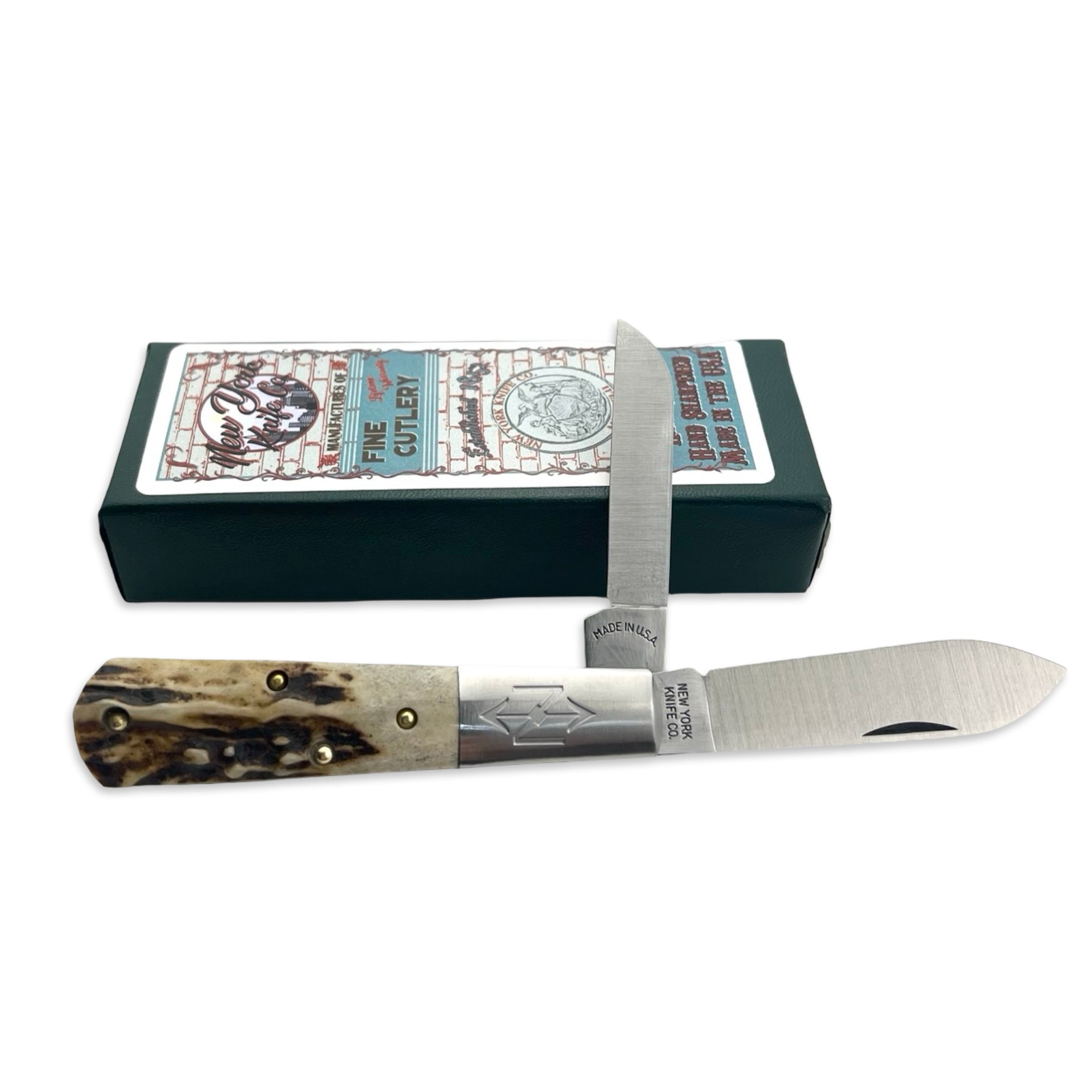 New York Knife Co. Stag 2-Blade Barlow — Eagle Valley Cutlery