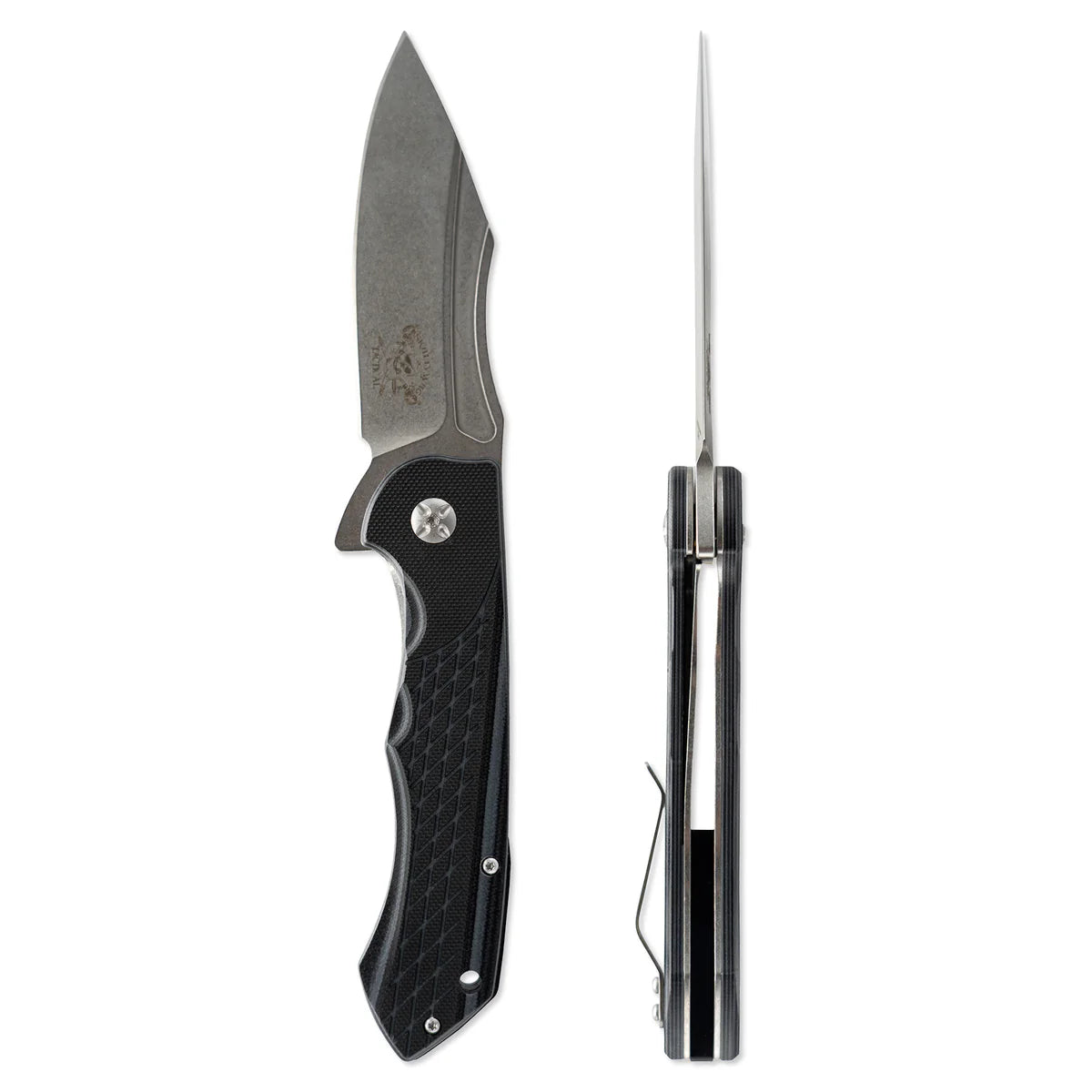 Scallywag Tactical Jolly Roger Folder Black — Eagle Valley Cutlery