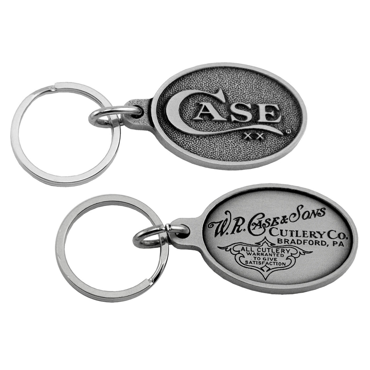 Case 50126 - Key Ring Pewter Case Logo Two Sides — Eagle Valley Cutlery