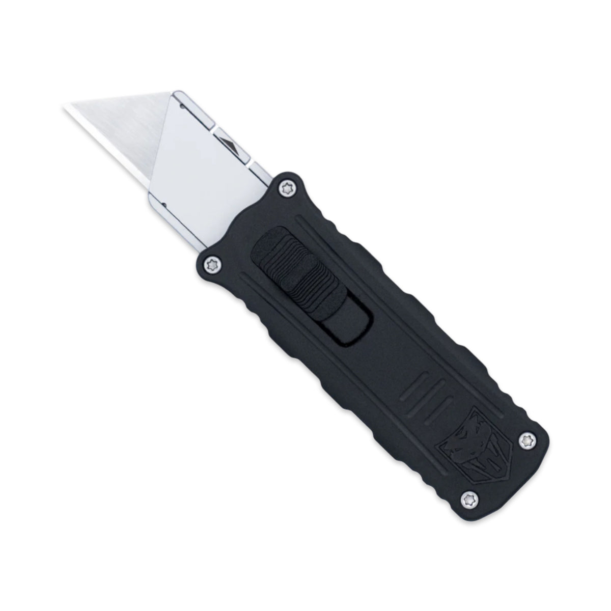 CobraTec OTF Utility Knife Side Button Black — Eagle Valley Cutlery
