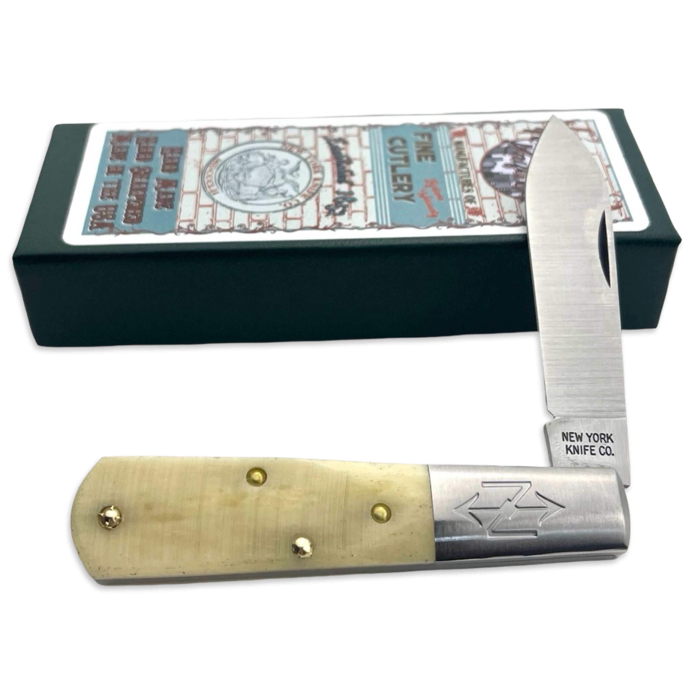 New York Knife Co. Natural Bone Sawcut Barlow — Eagle Valley Cutlery