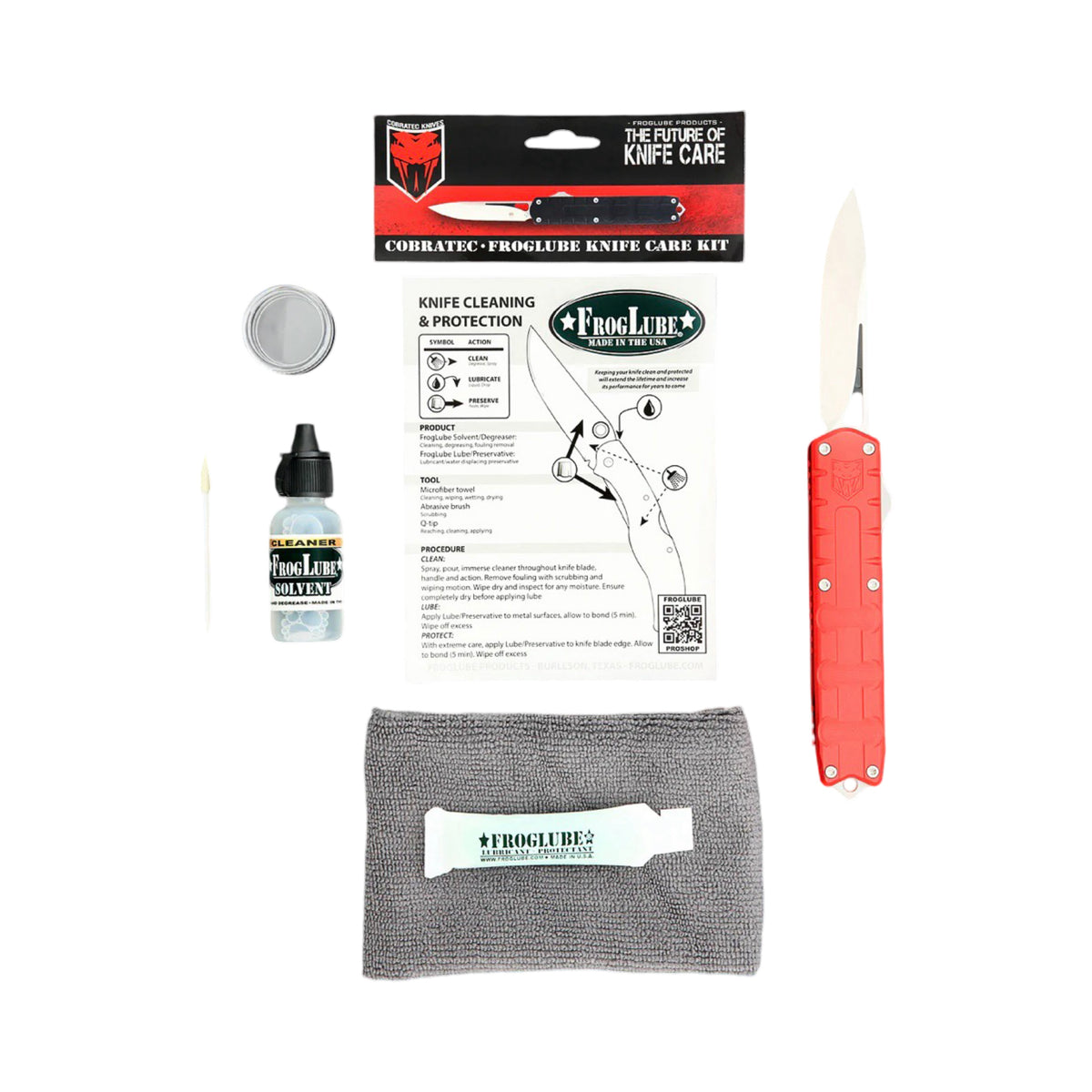 CobraTec Frog Lube Knife Care Kit — Eagle Valley Cutlery