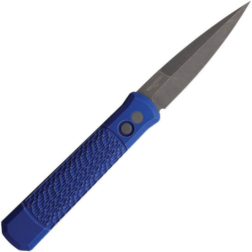 Pro-Tech 926LHABW - Auto Godfather Blue Battleworn Jigged Aluminum ...