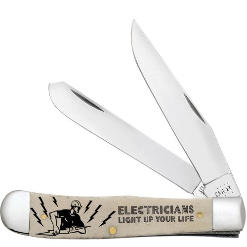 Case 1067659 - Electrician Natural Bone Trapper — Eagle Valley Cutlery